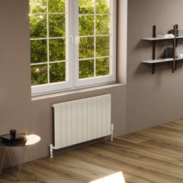 KRAD Allegro 575mm x 1230mm White Horizontal Single Aluminium Radiator ...