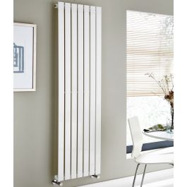 KRAD Boston 1600mm X 410mm White Vertical Single Designer Radiator ...
